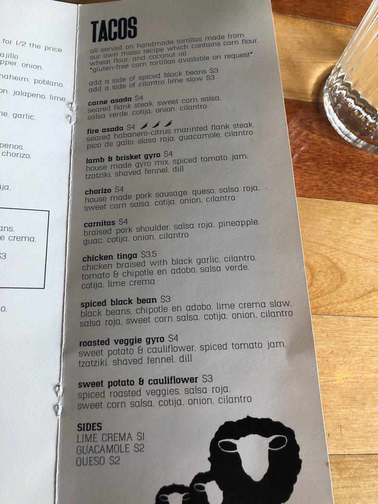 Menu at Black Sheep Bellingham pub & bar, Bellingham