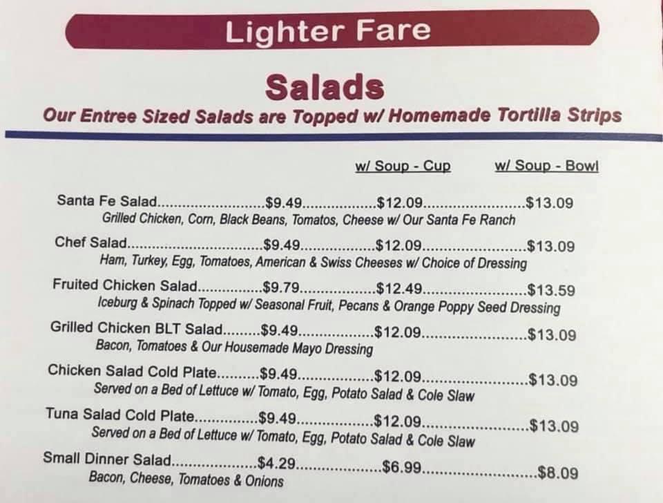 Menu at Hometown Diner restaurant, Portsmouth