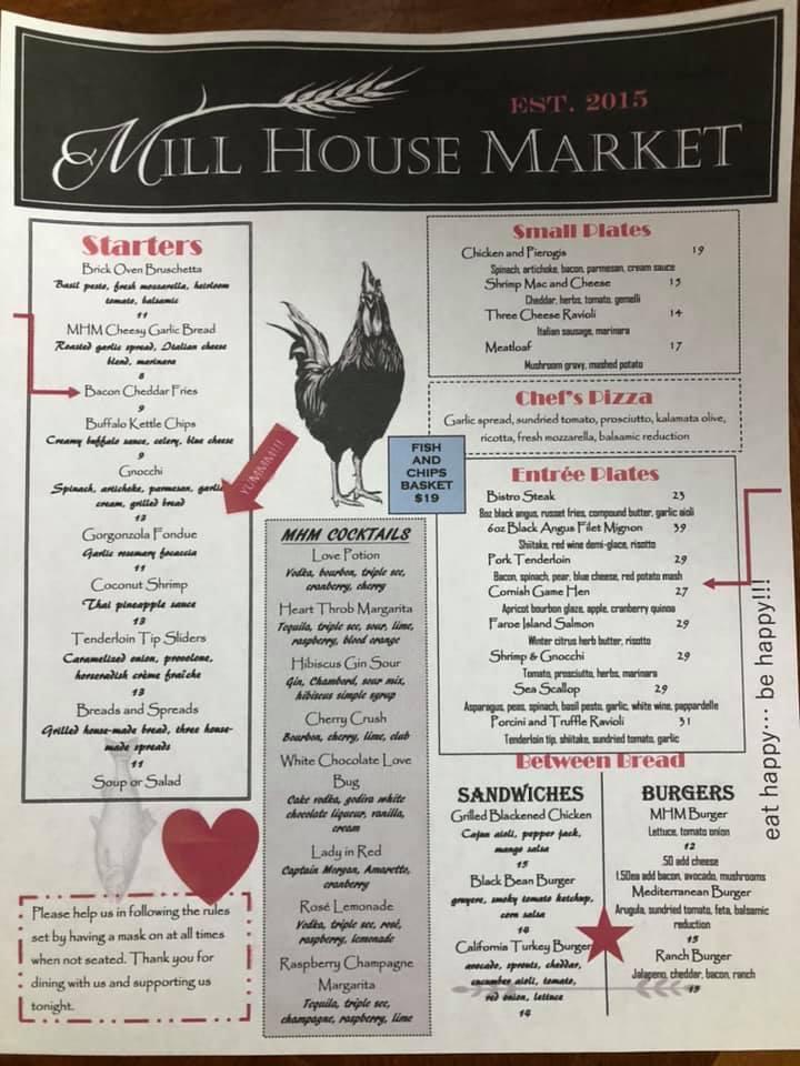 Menu at Mill House Market restaurant, Pulaski