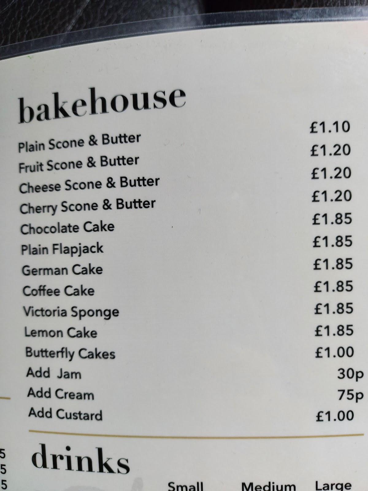 Menu at Marian's cafe, Workington