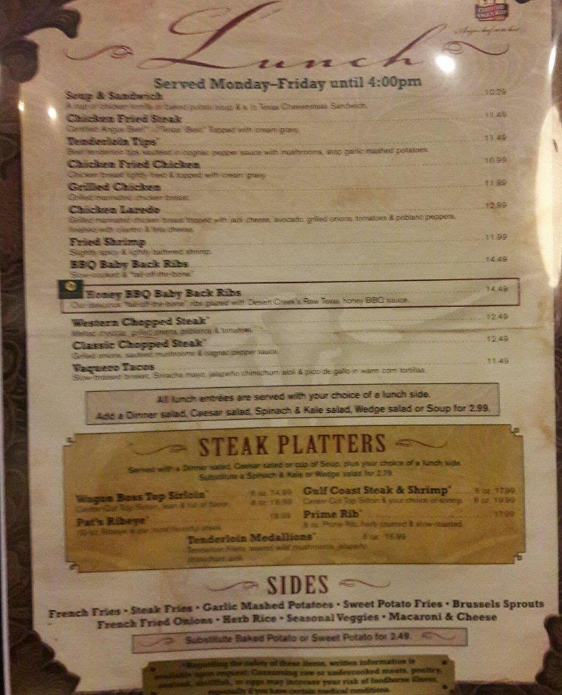 Menu at Saltgrass Steak House steakhouse, Corpus Christi