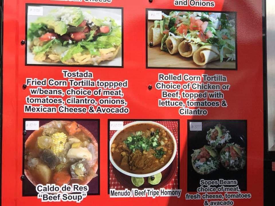 Carta del restaurante Mis Antojitos Mexicanos, Brandon