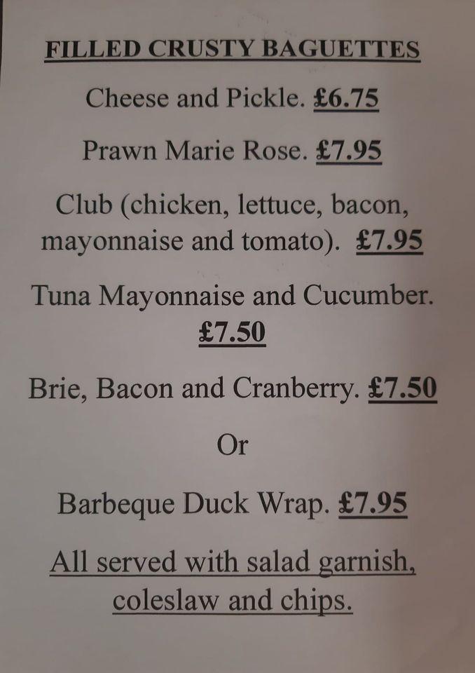 Menu at The Ugly Duckling restaurant, Lydney