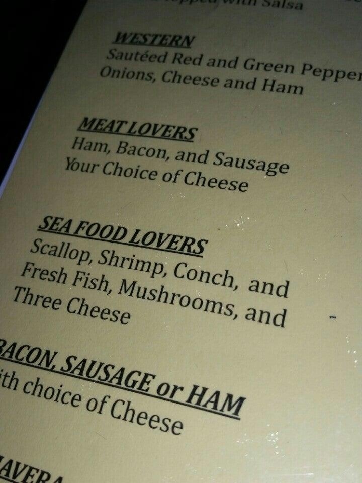 Menu at Cracked Conch Cafe, Marathon