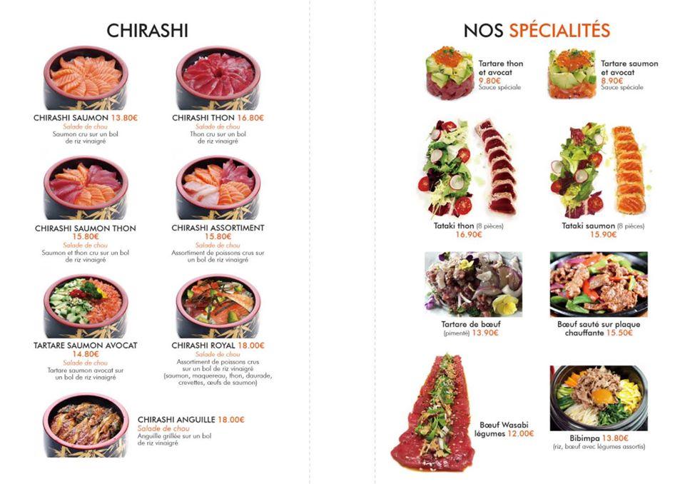 Menu au Maki King, Liège