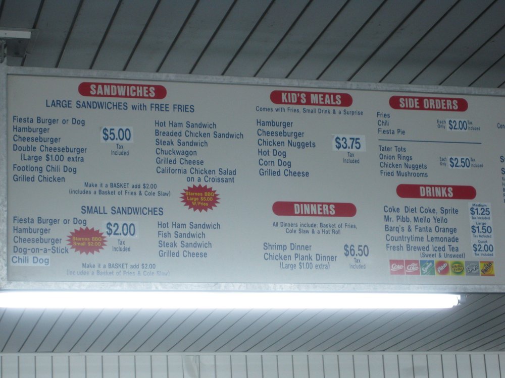 Menu at Bob's Drive-In Restaurant, Paducah
