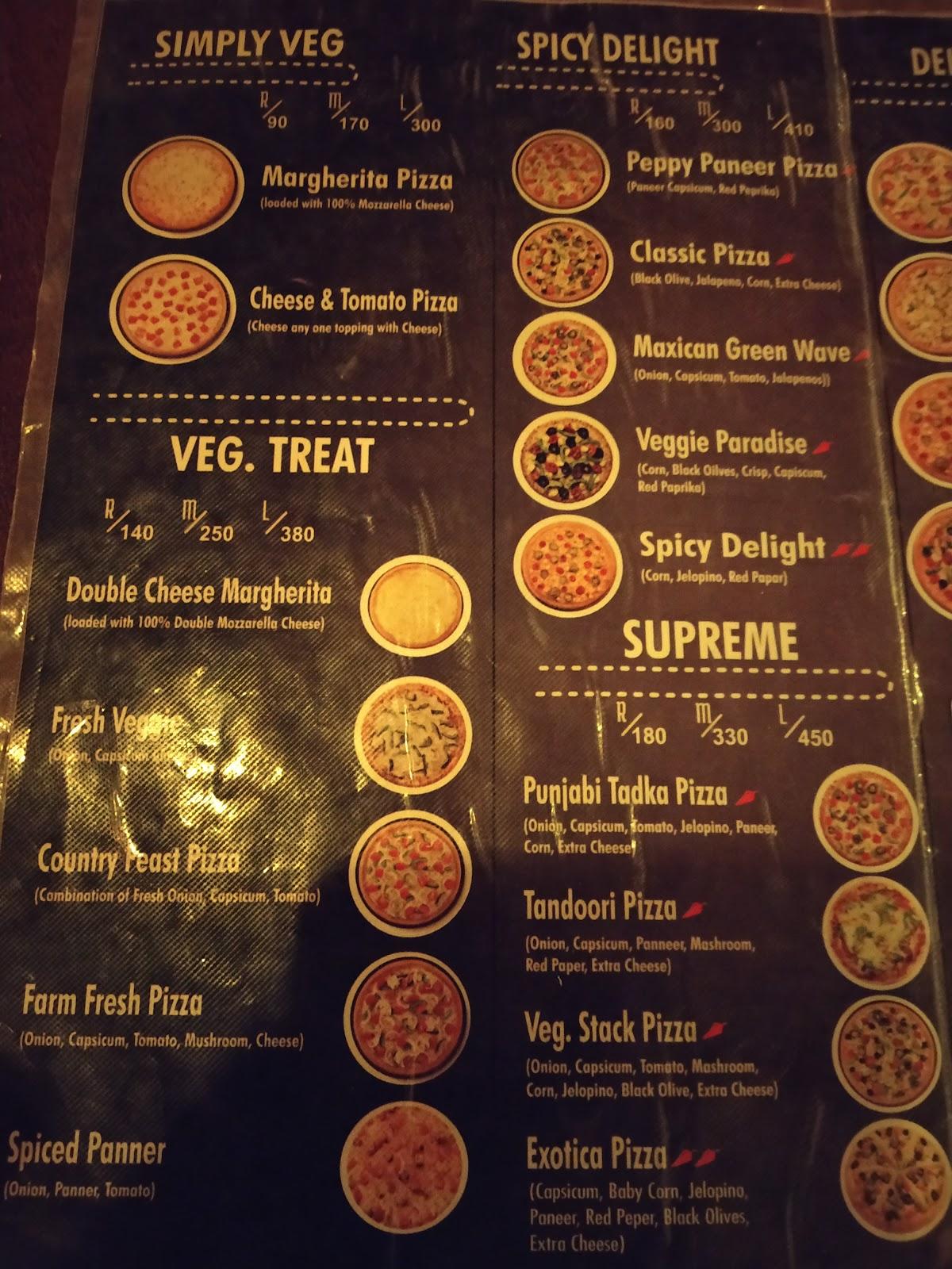 Menu at Club Pizzeria, Suratgarh