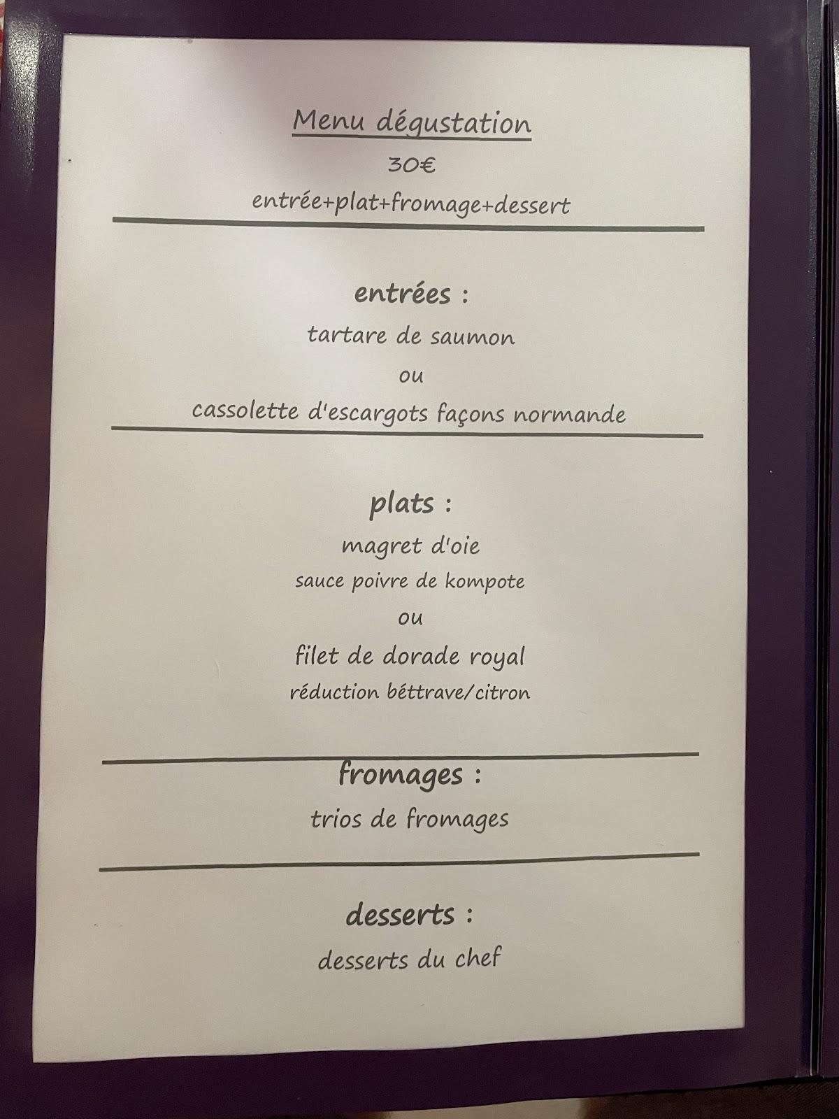 Menu au Les Chalets Du Lac restaurant, Passavant-la-Rochère