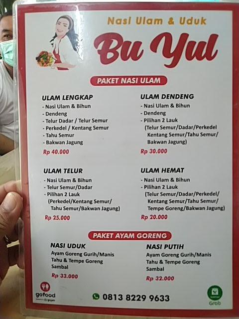 Menu at Nasi Ulam Bu Yul cabang Gading Serpong restaurant, Cihuni