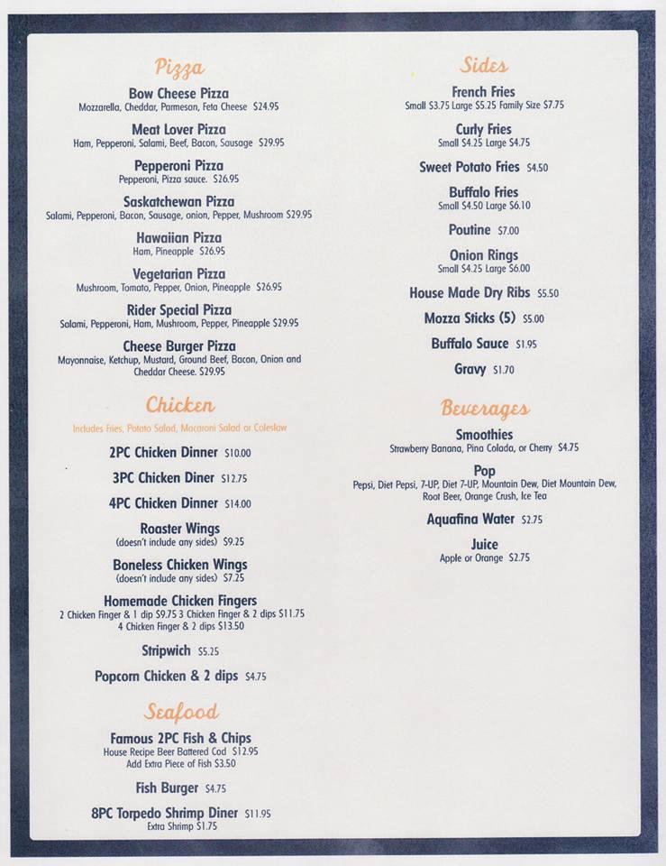 Menu at This Is It Dining, Kindersley