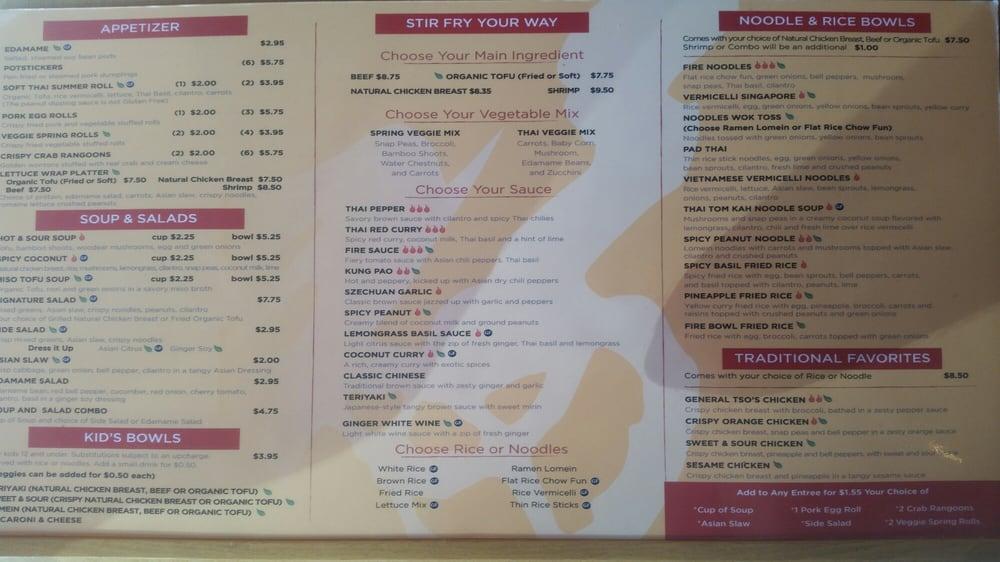 Menu at Fire Bowl Cafe, Round Rock, 150 Sundance Pkwy #300