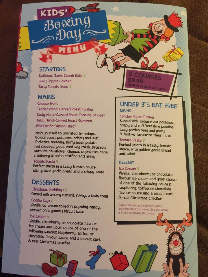 Menu at Bicester Brewers Fayre restaurant, Bicester