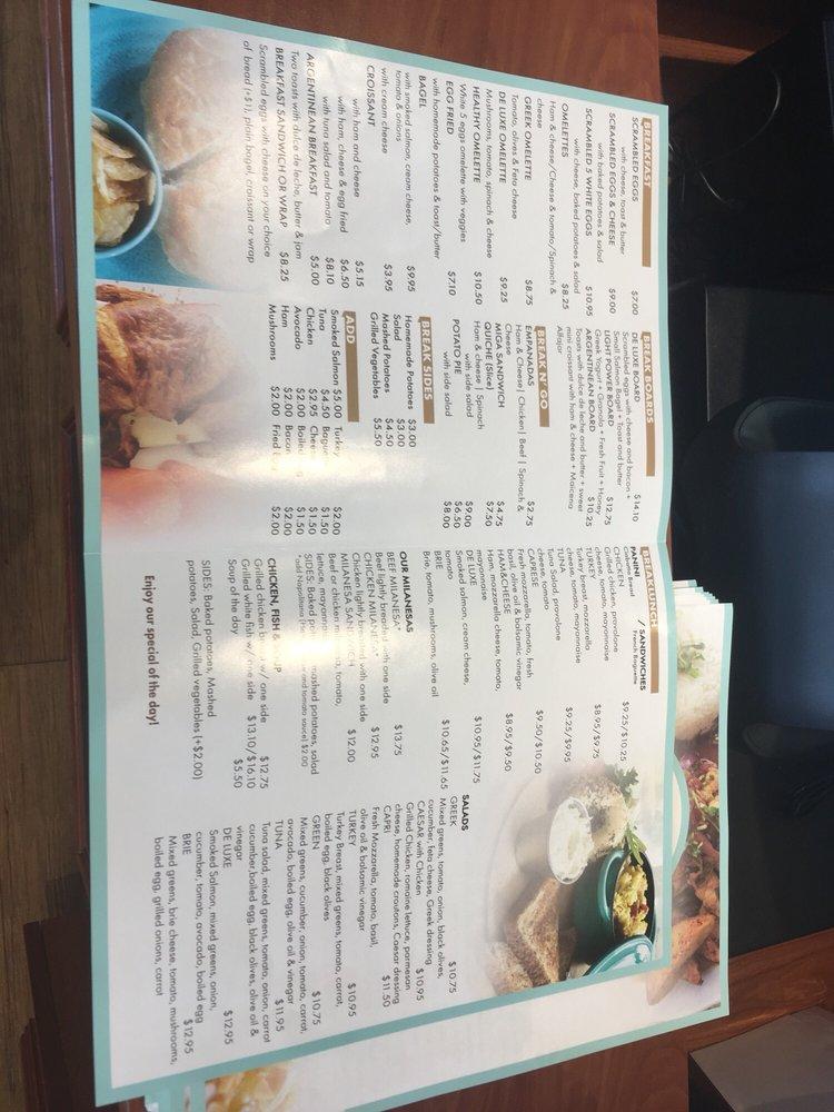 Menu at Coffee Break Enjoy cafe, Bay Harbor Islands
