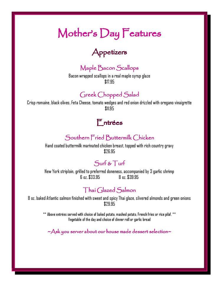 Menu at Albatross Hotel restaurant, Gander