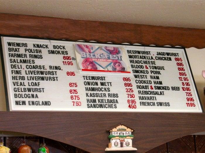 Menu at Hans Sausage & Delicatessen restaurant, Burien