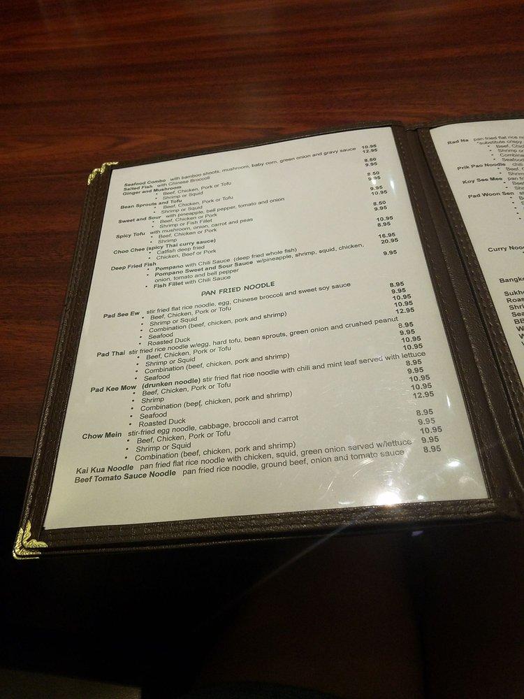 Menu at Long Beach Thai Restaurant, Long Beach, E Anaheim St