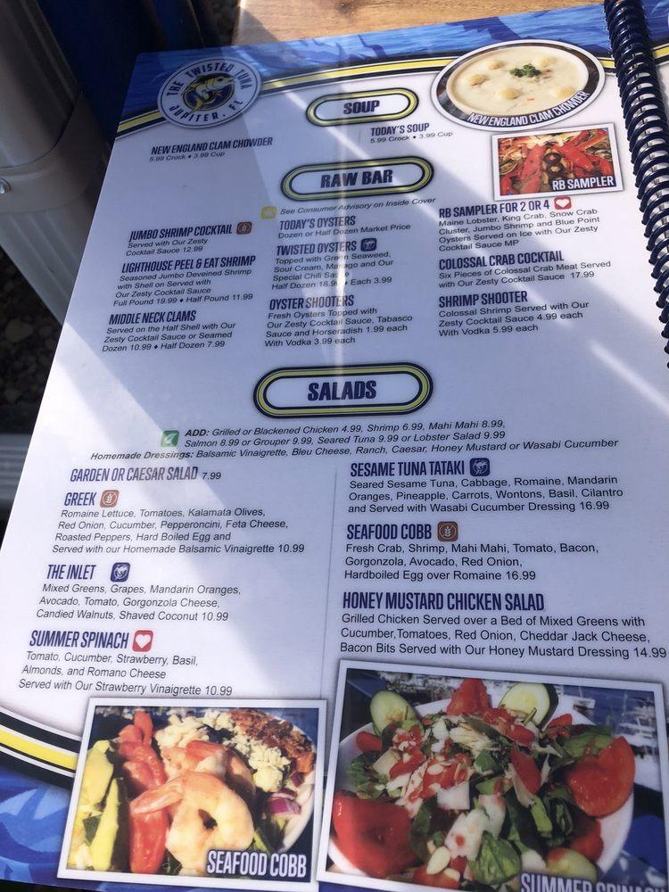 Menu at The Twisted Tuna - Jupiter FL restaurant, Jupiter