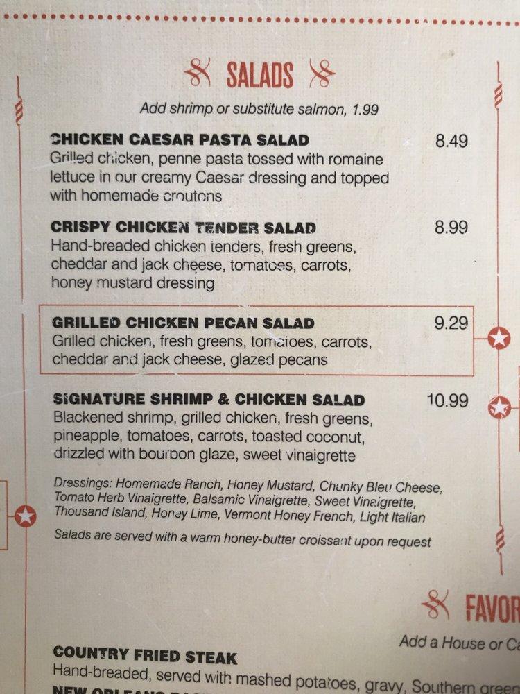 Menu at Cheddar's Scratch Kitchen restaurant, Allen
