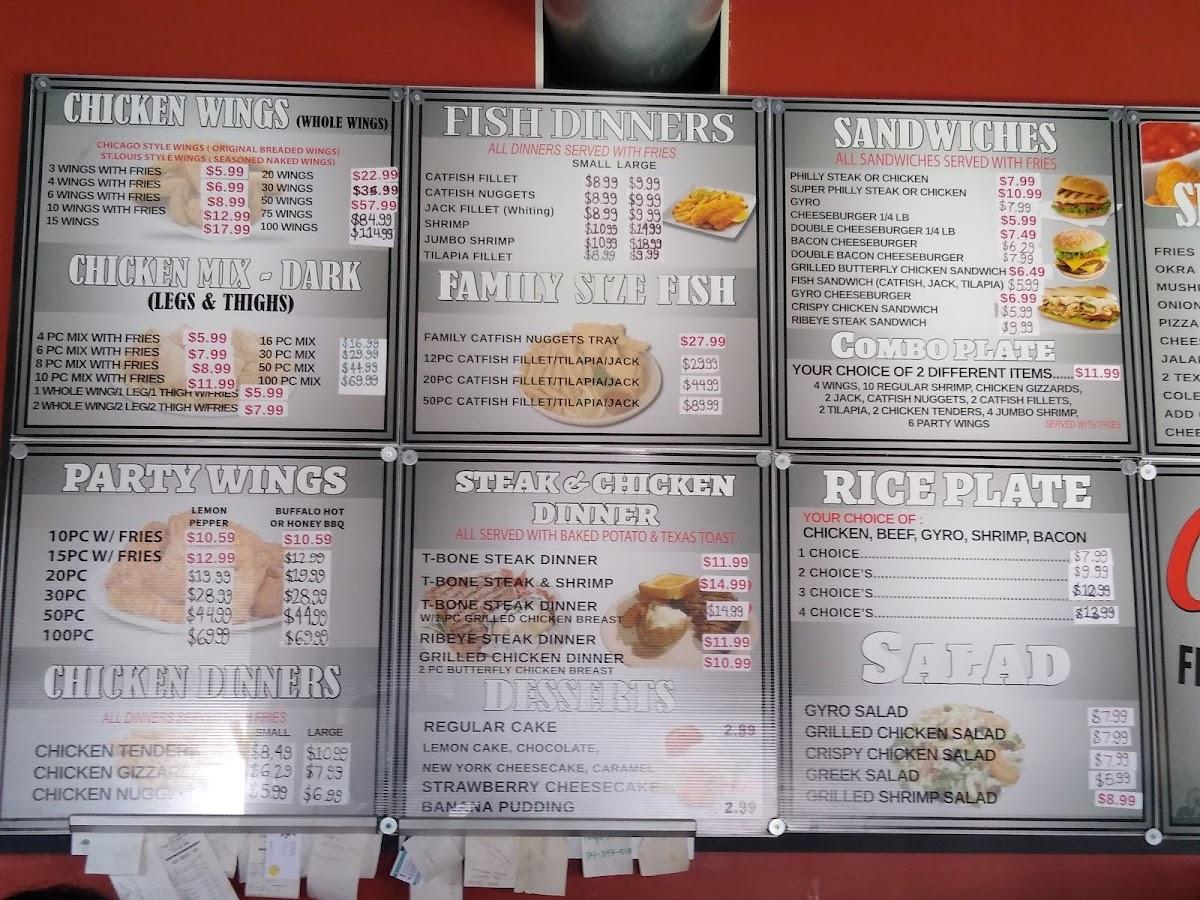 Menu at Chicago Fish Chicken grill restaurant, University City
