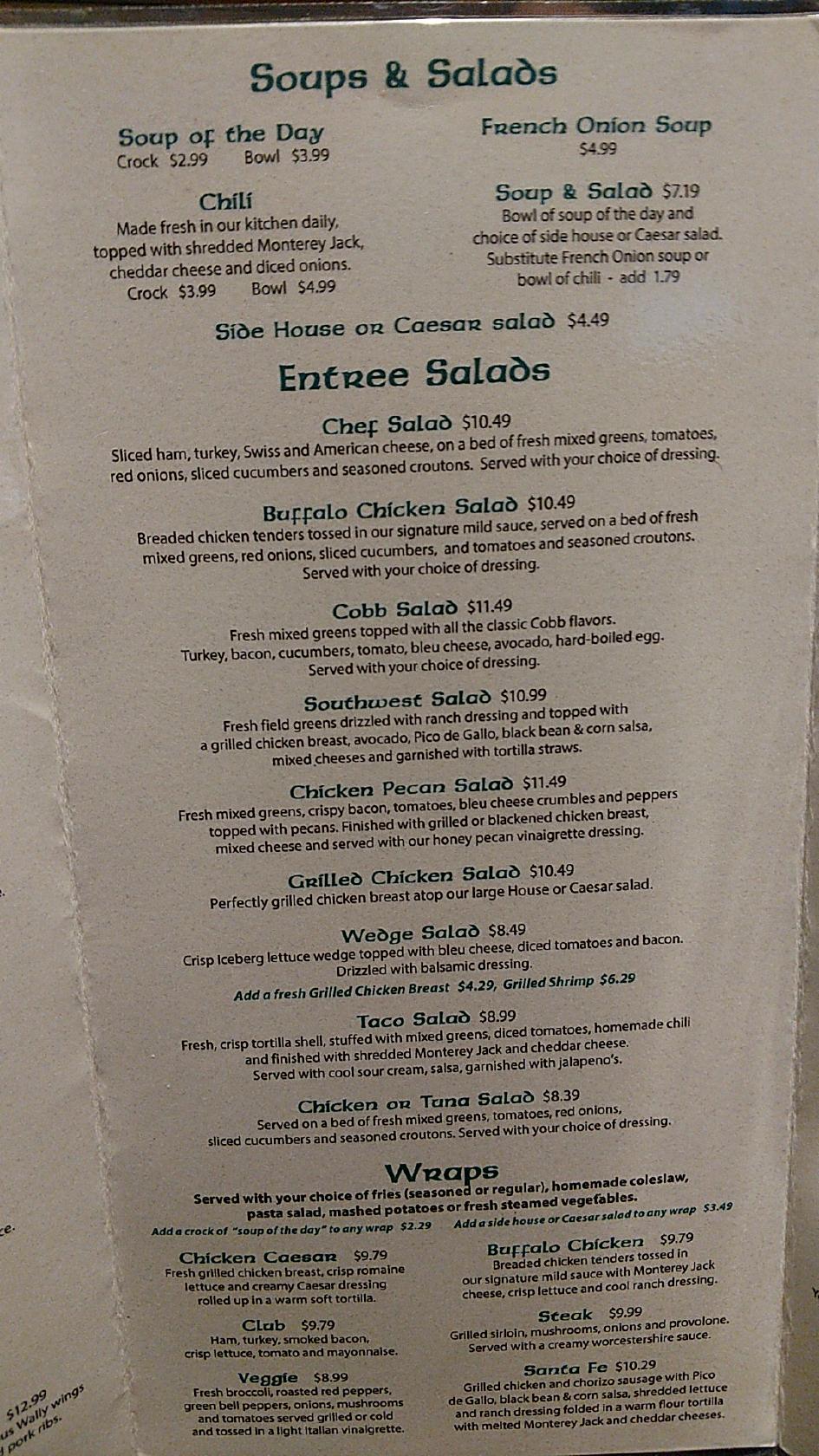 Menu at Houligan's Speedway pub & bar, Daytona Beach, W International ...