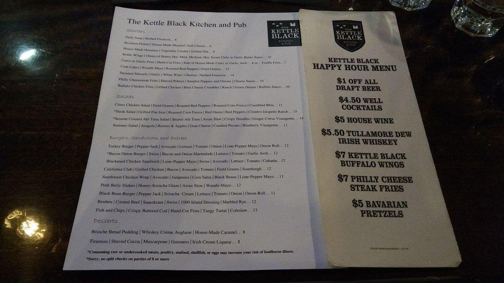 Menu at The Kettle Black Kitchen & Pub, Phoenix