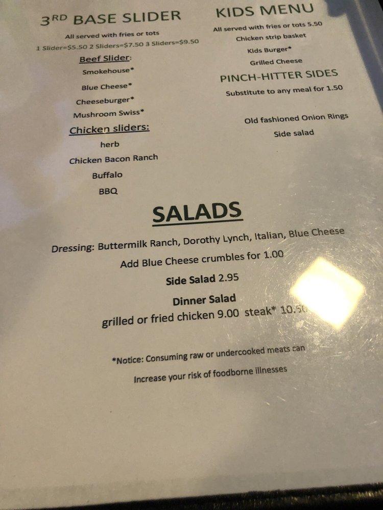 Menu at 3rd Base Bar and Grill, Council Bluffs