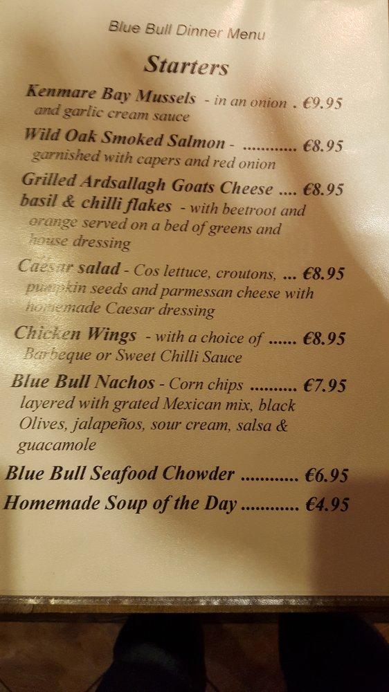 Menu at The Blue Bull pub & bar, Sneem