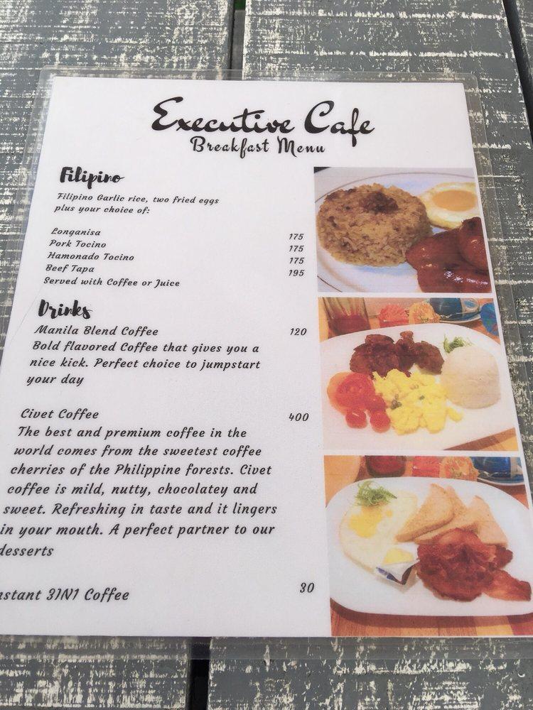 Menu at Executive Café pub & bar, Malay