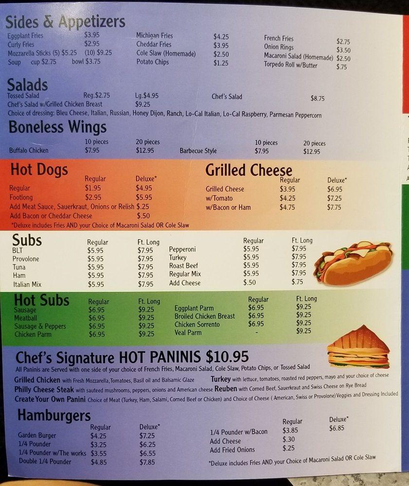 Menu at Franks restaurant, Newtonville