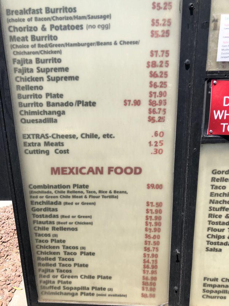 Menu at Go Burger fast food, Las Cruces