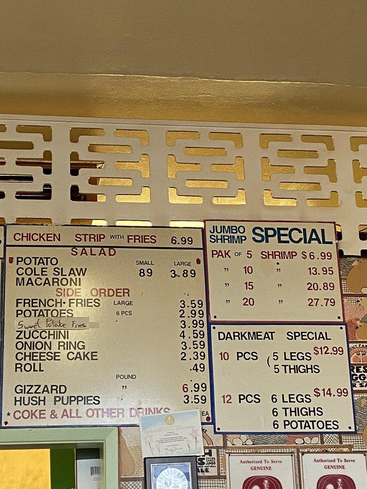Menu at Grandma's Broasted Chicken restaurant, Bellflower