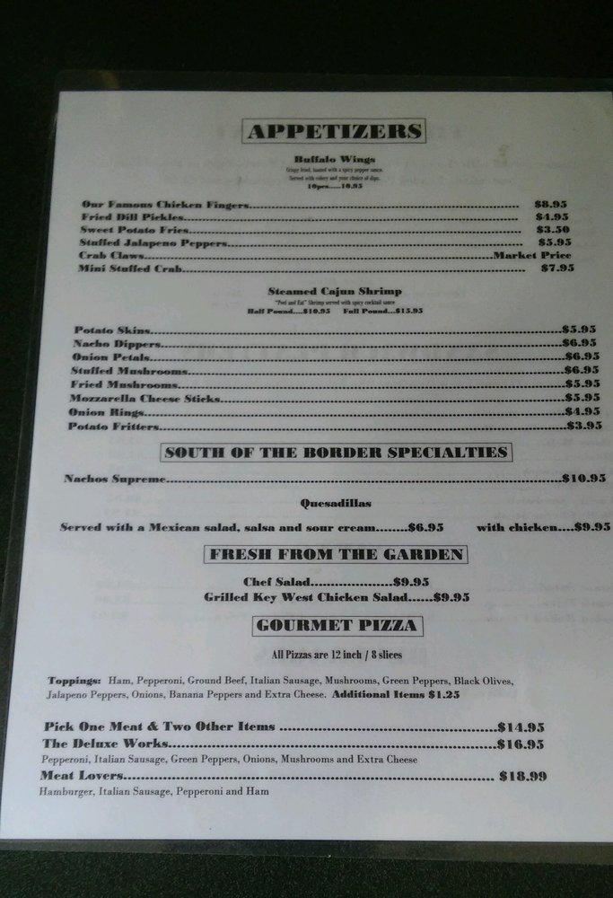 Menu at Even Odds restaurant, Pell City, US Highway 231