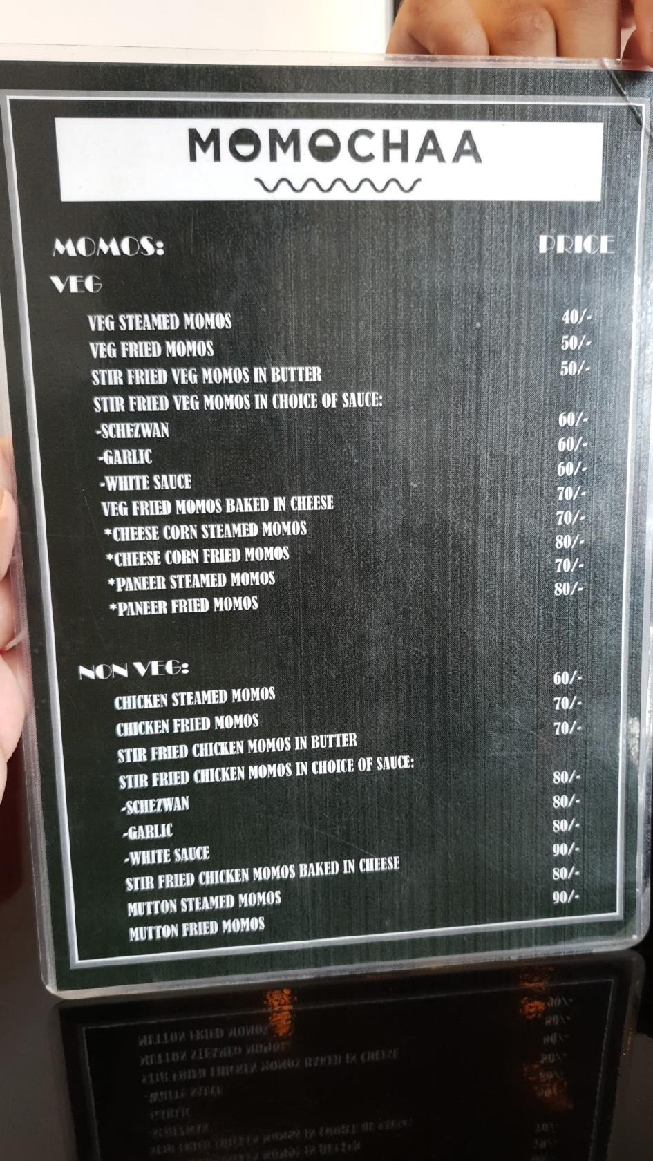 Menu at Momochaa And More, Siliguri