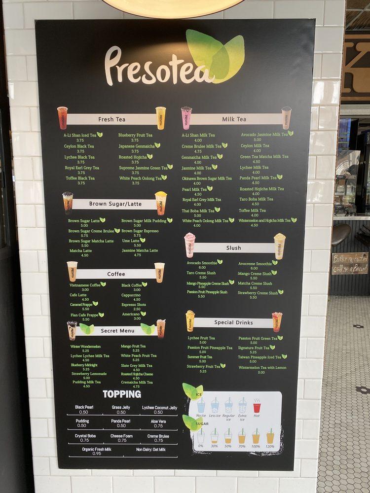 Menu at PRESOTEA ANAHEIM, Anaheim