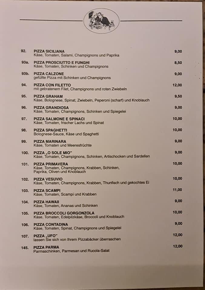 Menu at Ristorante-Pizzeria Calabria, Werl