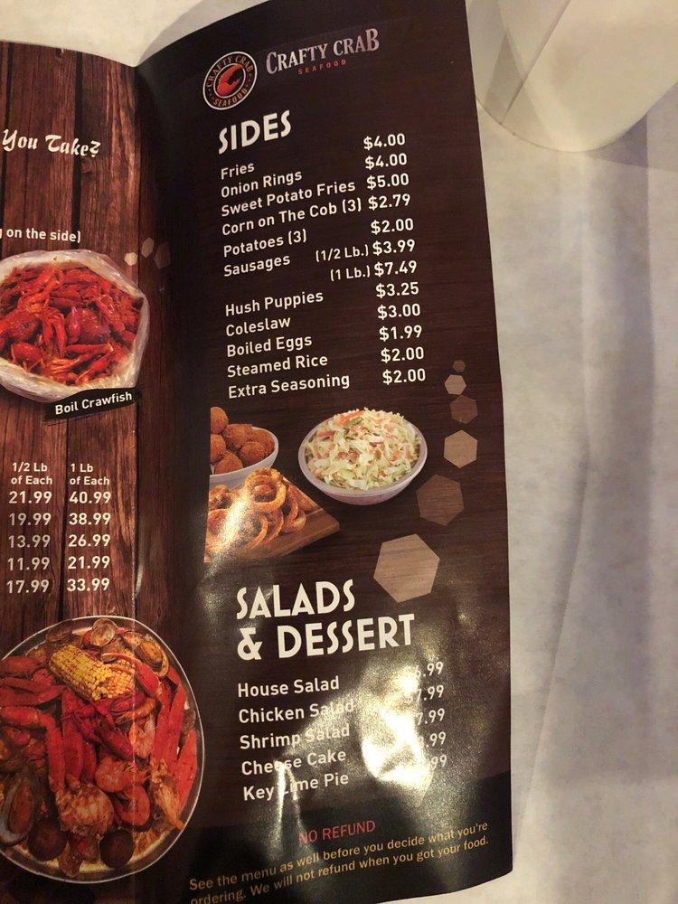 Menu at Crafty Crab Brandon restaurant, Brandon