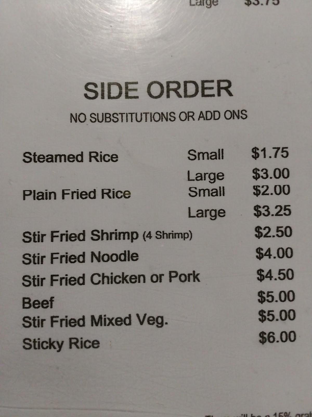 Menu at Thai Arawan restaurant, Garden City, 902 E Fulton St Building A