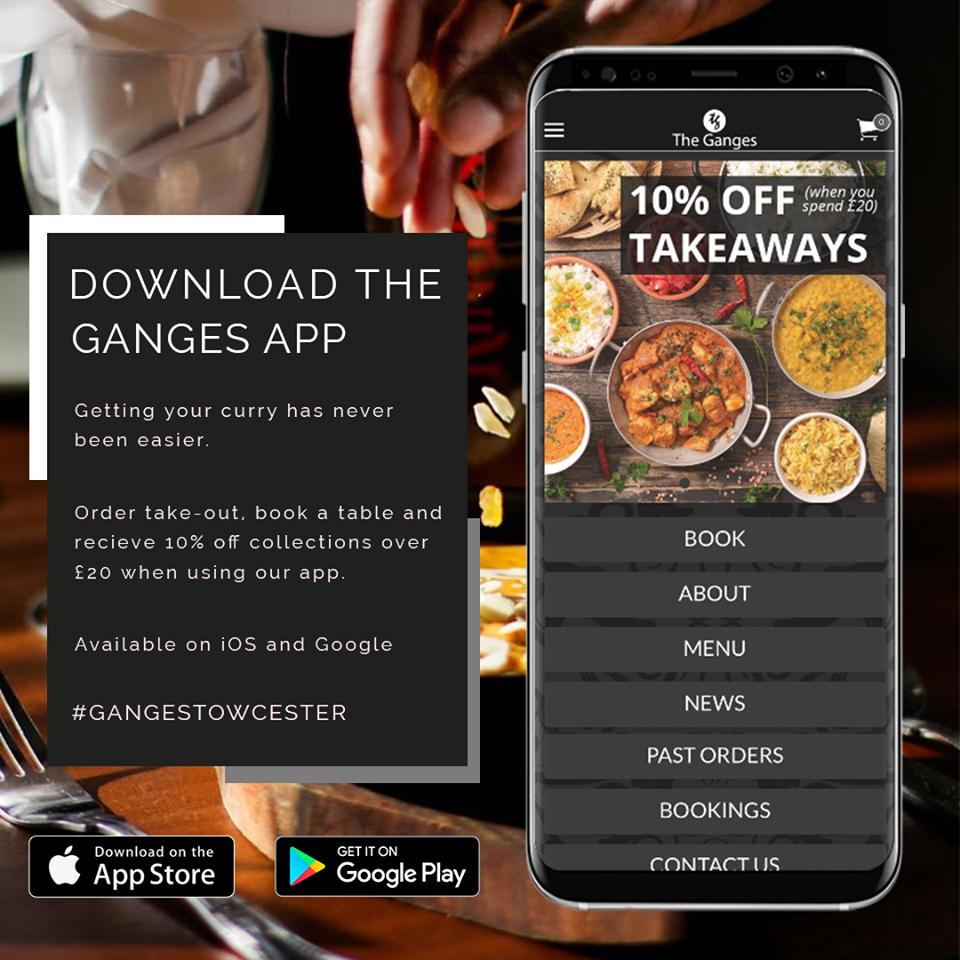 Menu at The Ganges restaurant, Towcester