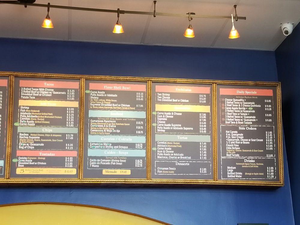 Menu at Cazadores Mexican Food restaurant, Santee