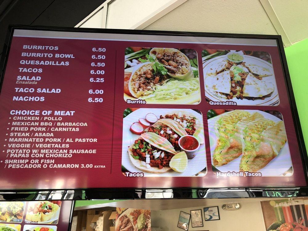 Menu at Echalee Mexican Grill restaurant, Tallahassee, 515 John Knox Rd