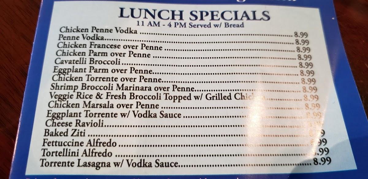 Menu at Il Torrente's Pizza pizzeria, Denville