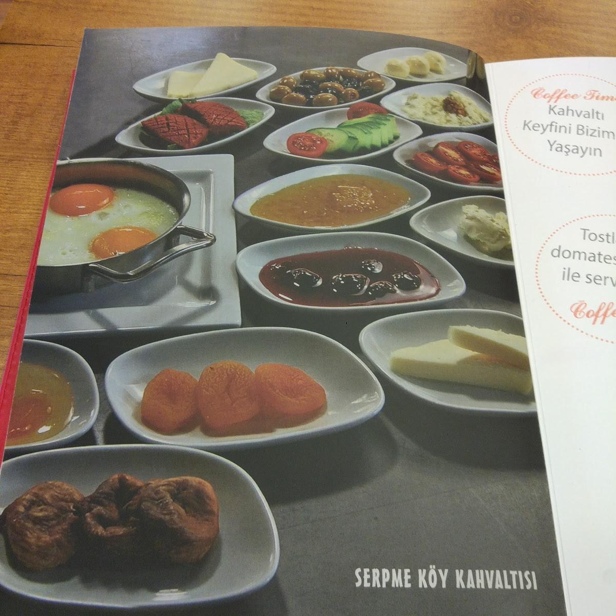 Menu at coffeetime, Istanbul