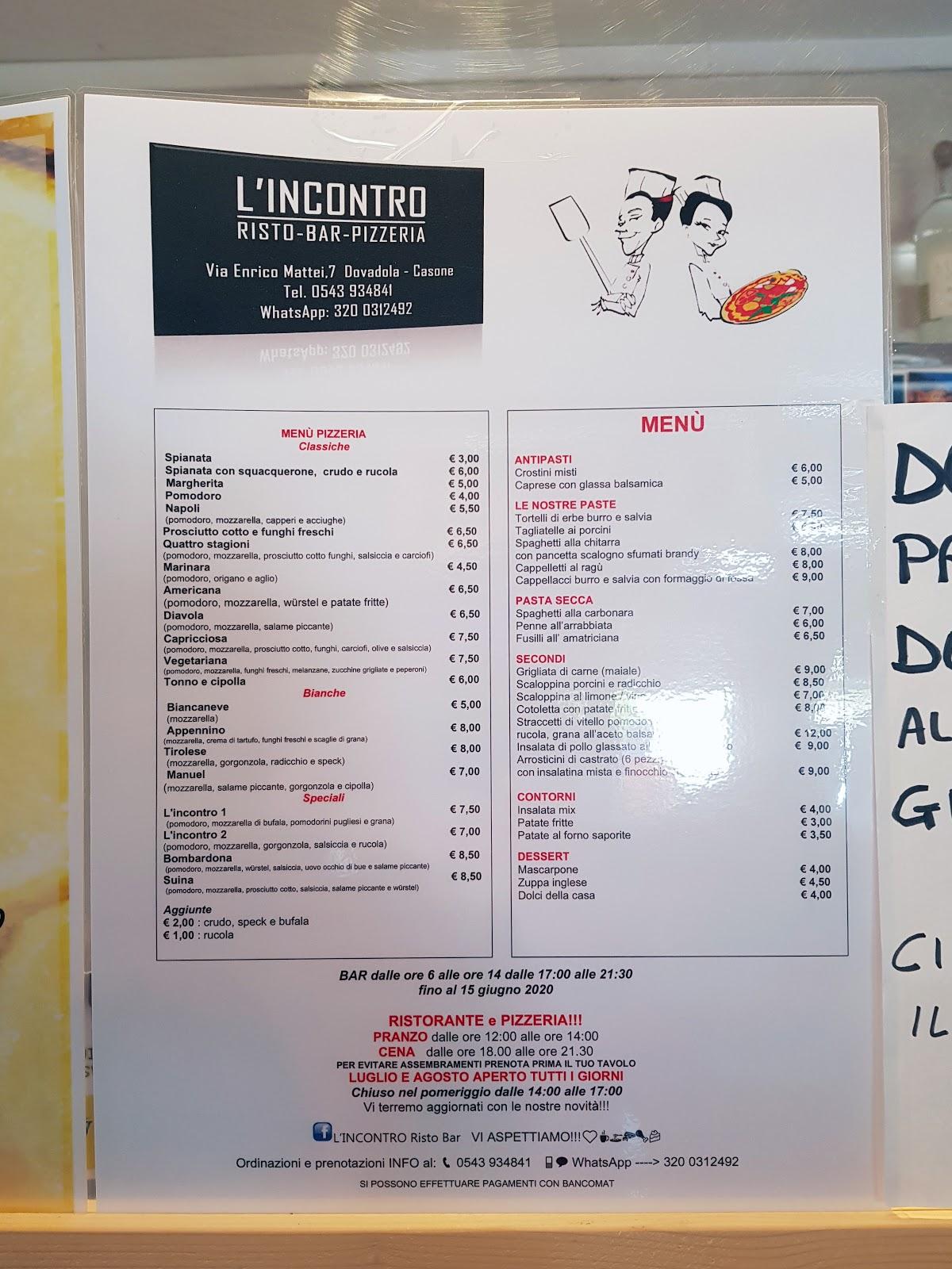 Menu da La Scaletta ristorante, Dovadola