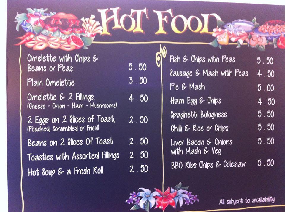 Menu at Morton's Cafe, Luton