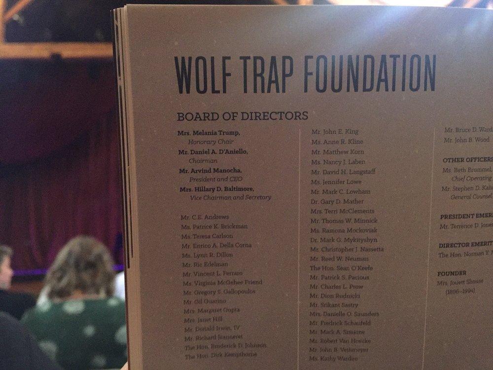 Menu at The Barns At Wolf Trap, Vienna