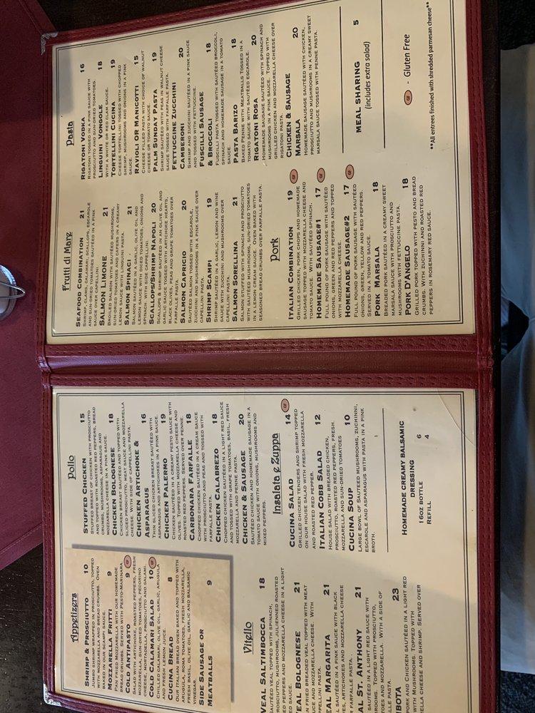 Carta de Mama Cucina Italian Restaurant, Tuckahoe