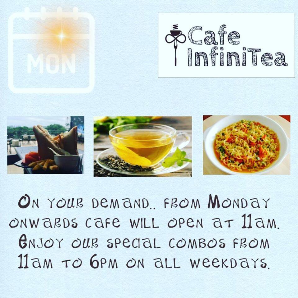 Menu at Cafe InfiniTea, Bhopal