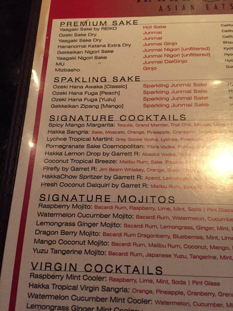 Menu at HakkaChow - Asian Eats restaurant, Winston-Salem