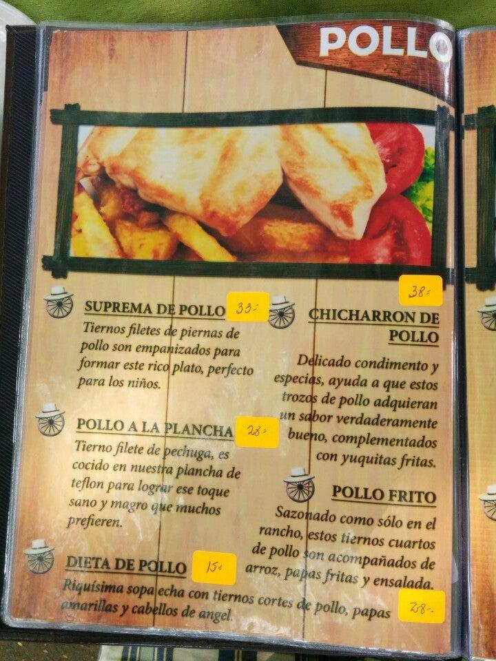 Carta de comida rápida El Rancho de Robertín, Huaral, Calle Morales ...