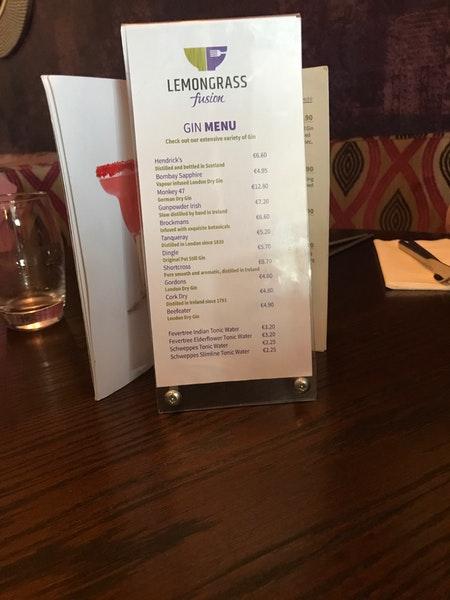 Menu at Lemongrass Fusion Naas restaurant, Naas, Abbey Rd